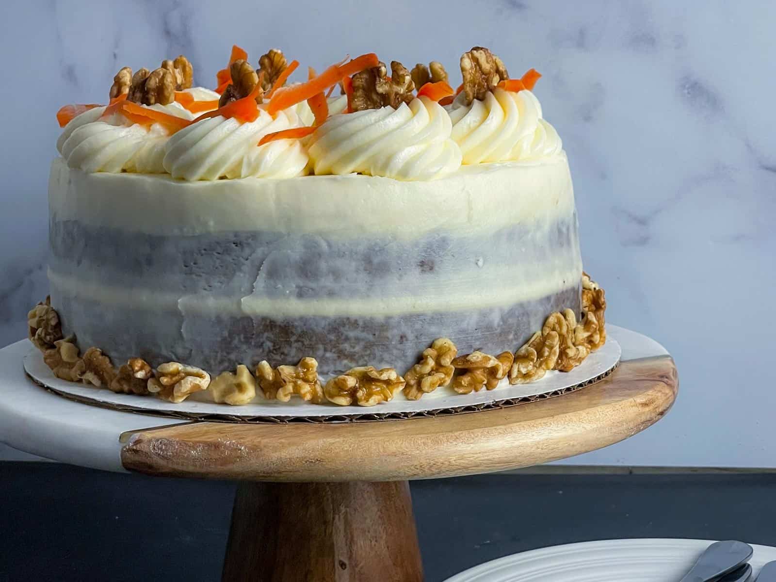 Best Classic Carrot Cake and Frosting (Moist and Easy) - Feeling Foodish