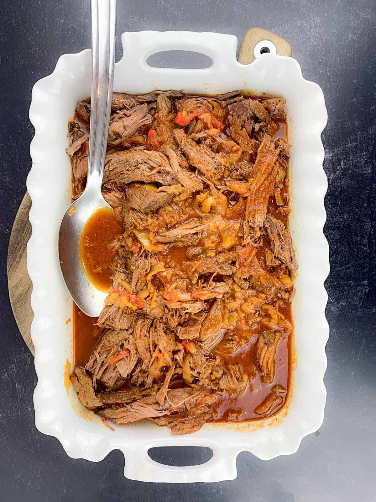 Instant Pot Italian Shredded Beef - Feeling Foodish