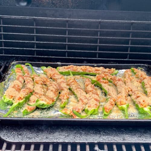 Stuffed Italian Long Hot Peppers (Sausage and Cheese) - Feeling Foodish