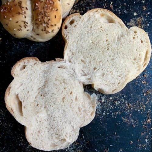 Kimmelweck Rolls (Hard Rolls) - Feeling Foodish