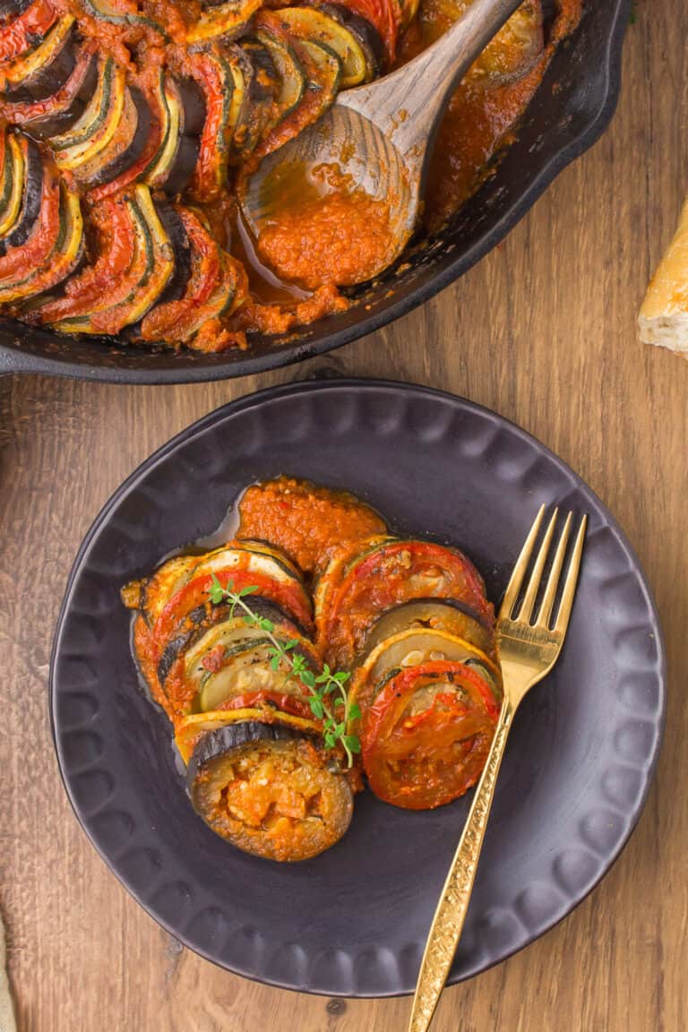 Slow Roasted Ratatouille - Feeling Foodish