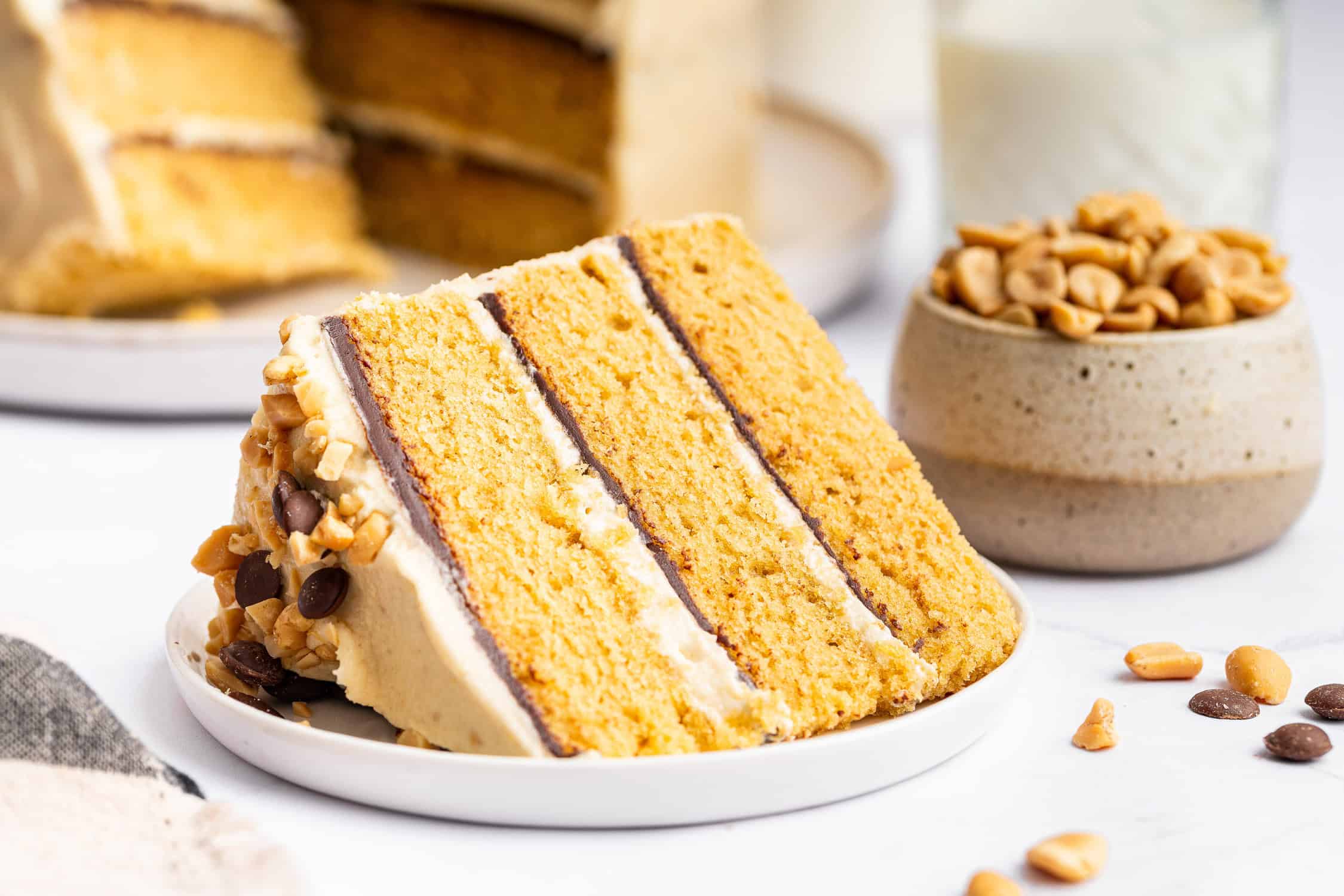 Goober Cake (Peanut Butter Cake) - Feeling Foodish